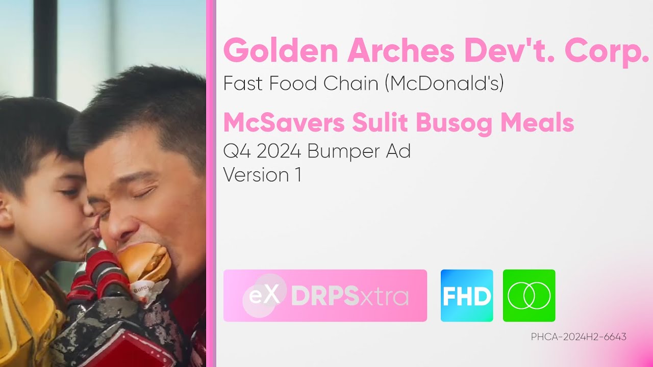 McDonald's McSavers Sulit Busog Meals Bumper Ad Q4 2024 (Philippines ...