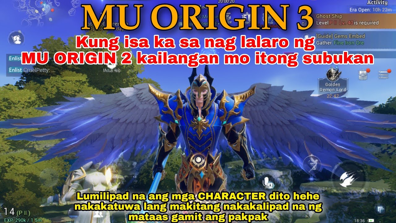 MU ORIGIN 3 - LUMILIPAD na mga CHARACTER dito ang gandang experience 😁 ...