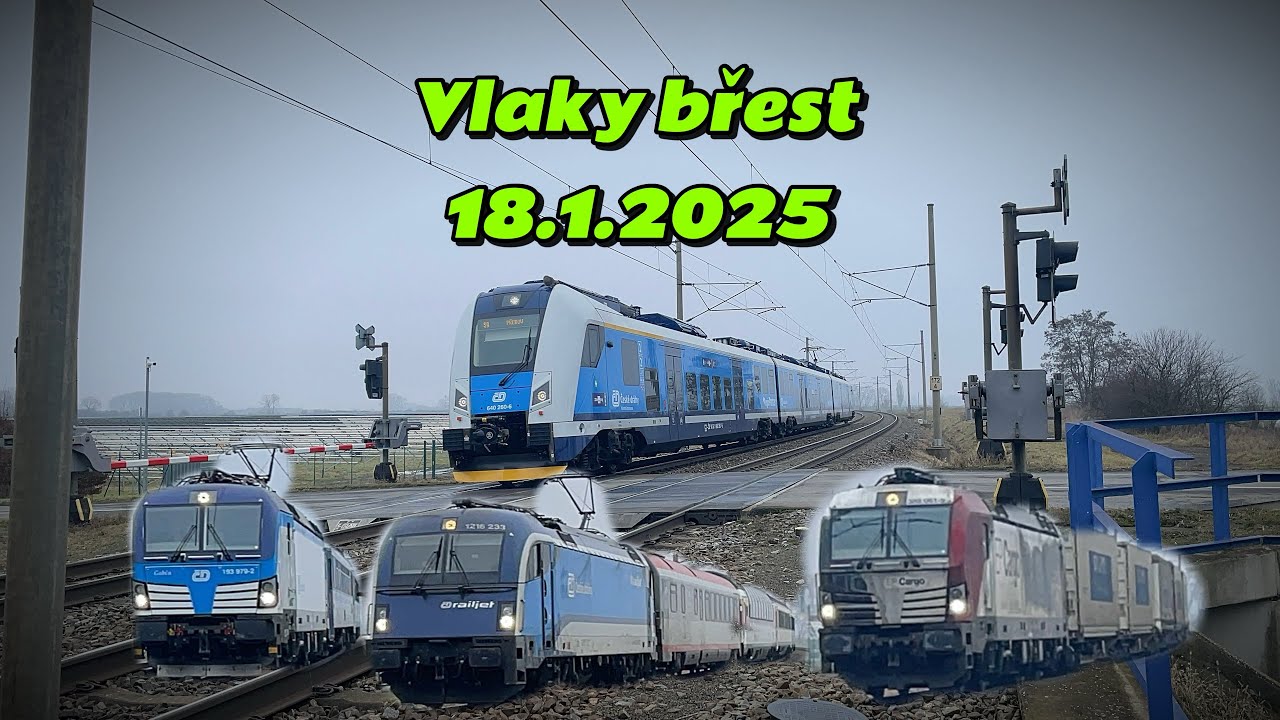 Vlaky Břest 18.1.2025 - YouTube