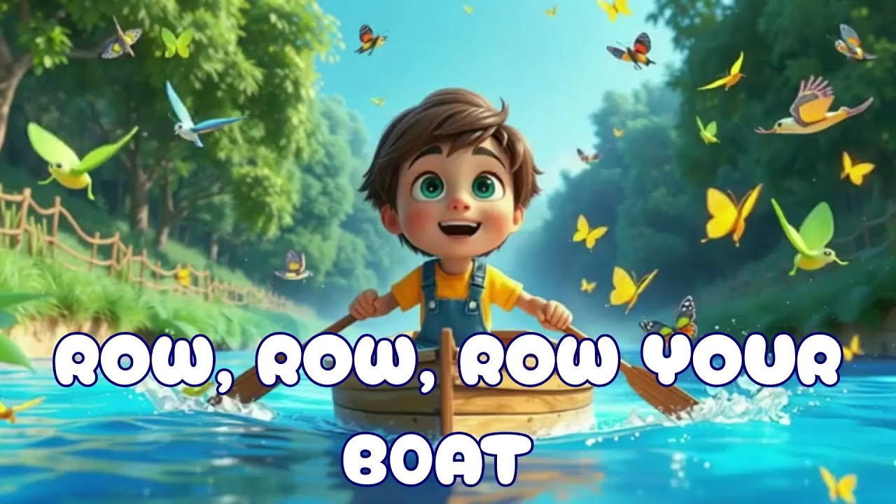 🎵 Row Row Row Your Boat + Rainy Day Adventure | 3D Kids Song | Nursery ...