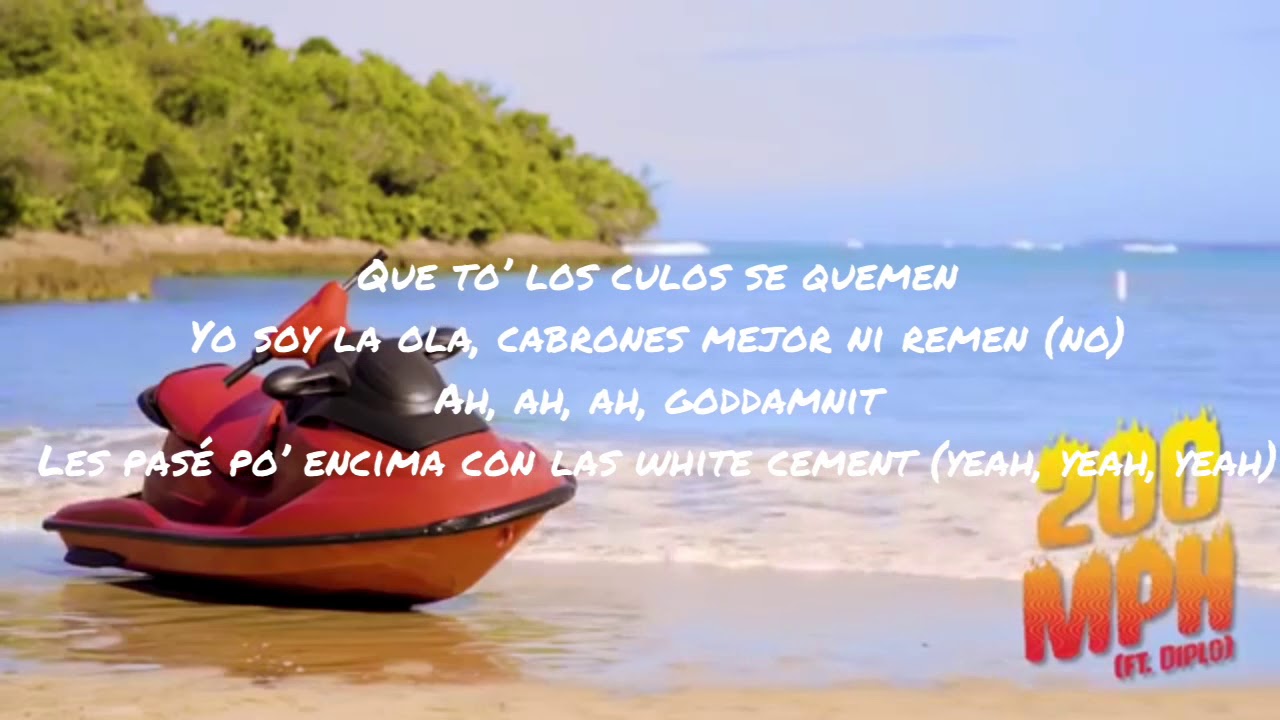 Bad Bunny - 200 mph (Letra) - YouTube
