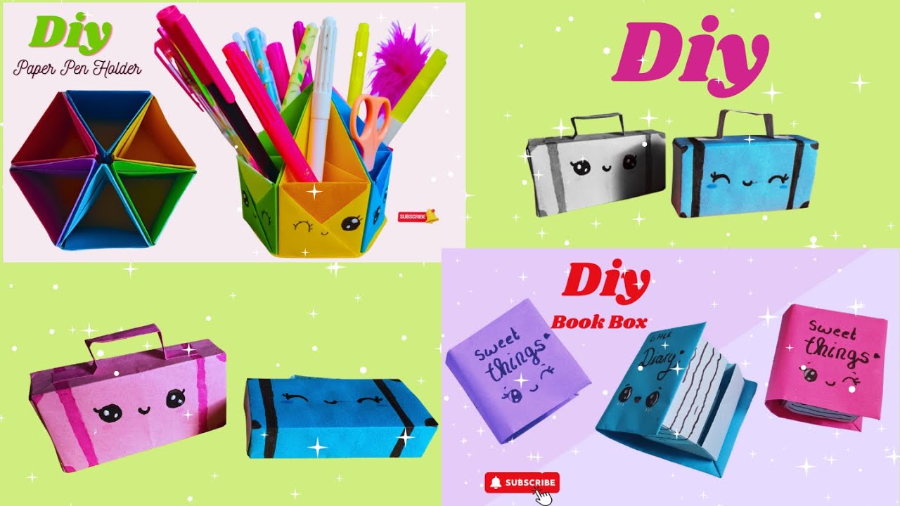 How to Make a Paper Desk Organizer /DIY Paper Box/Origami @FabiandAri ...