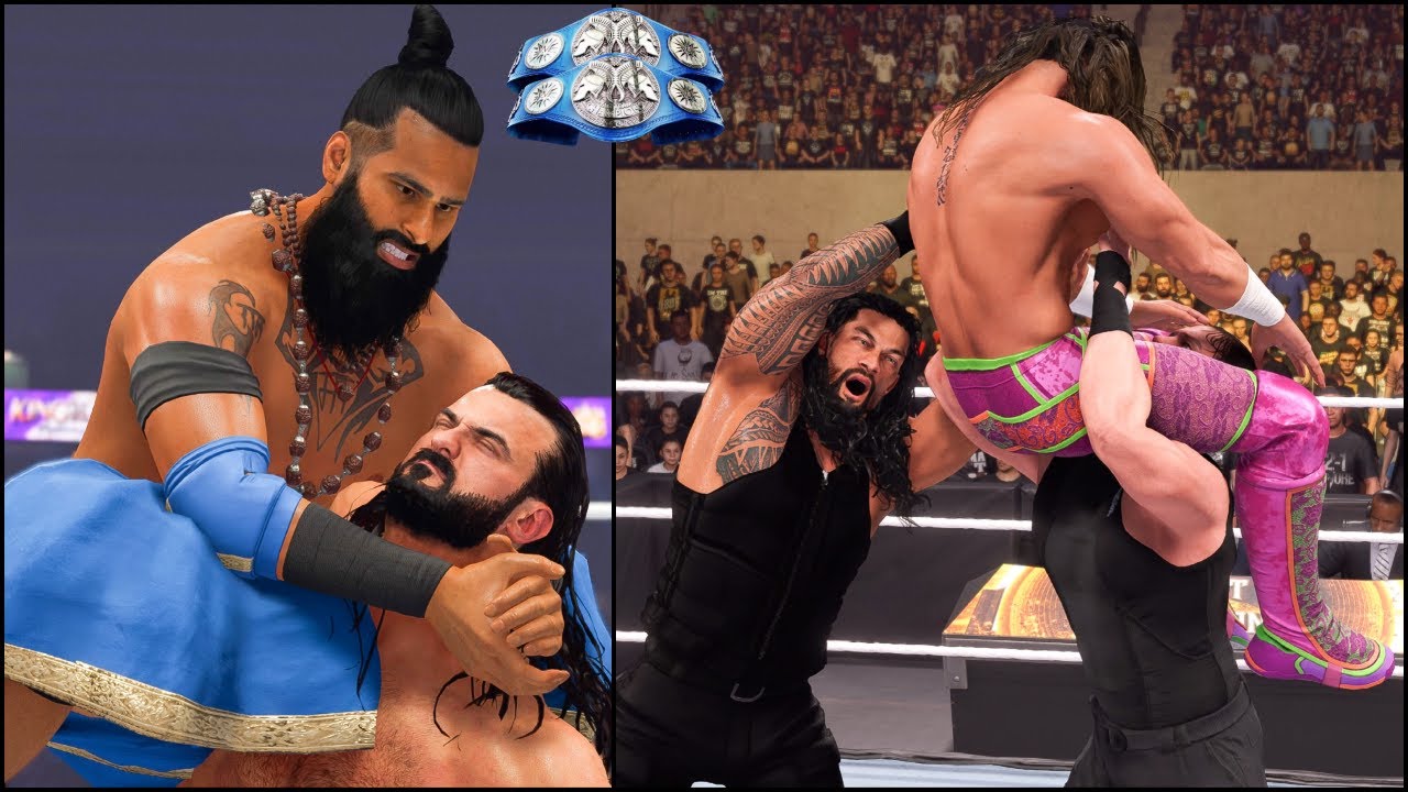 WWE 2K24 The Shield And Indus Sher Challenge For Smackdown Tag Team ...