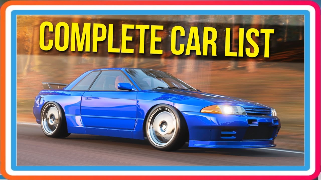 100% Complete Car List - Forza Horizon 4 - YouTube