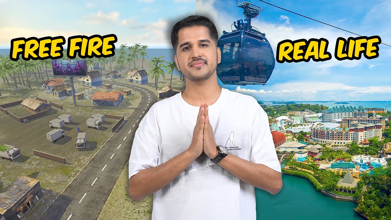 I WENT FREE FIRE SENTOSA ISLAND IN REAL LIFE - YouTube