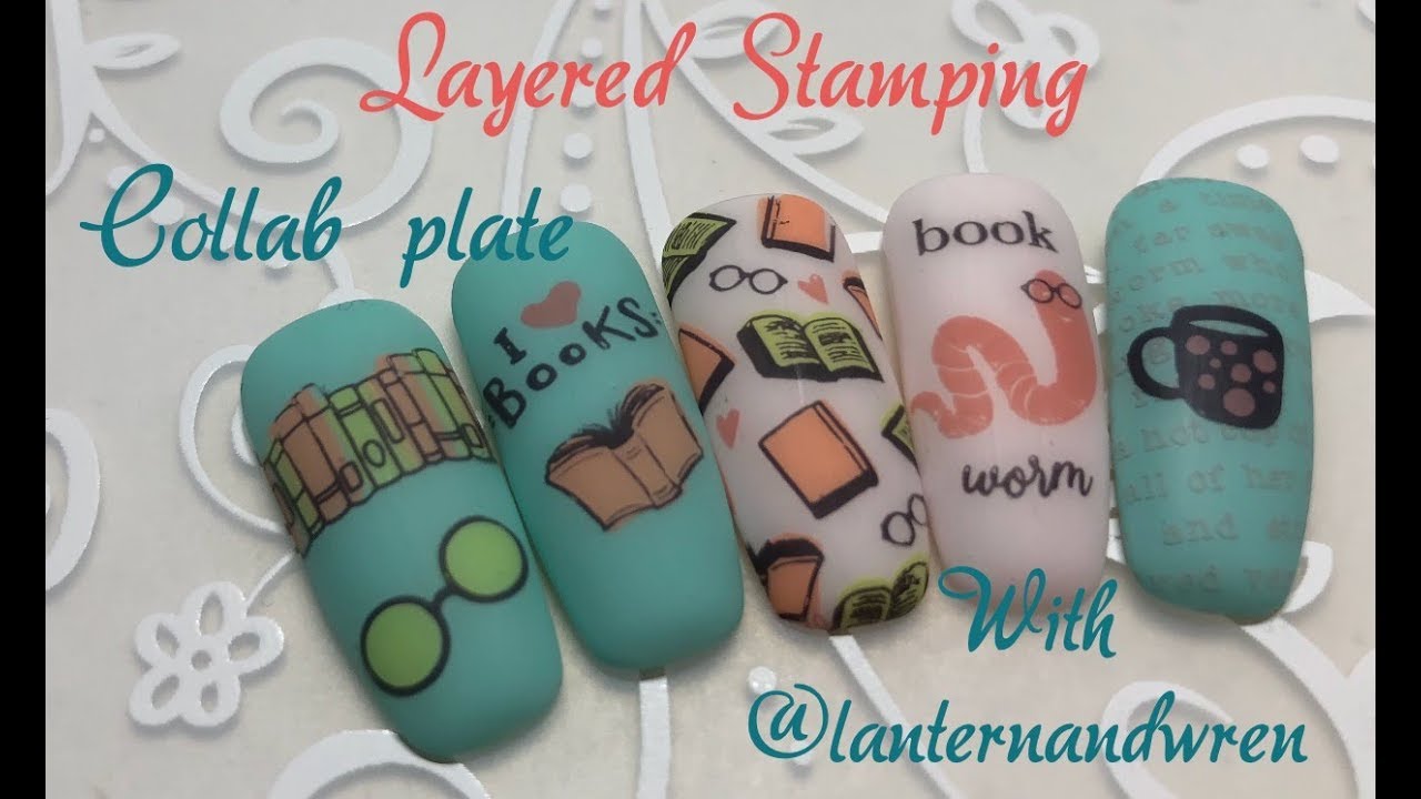 Adorable BOOK mani! - YouTube