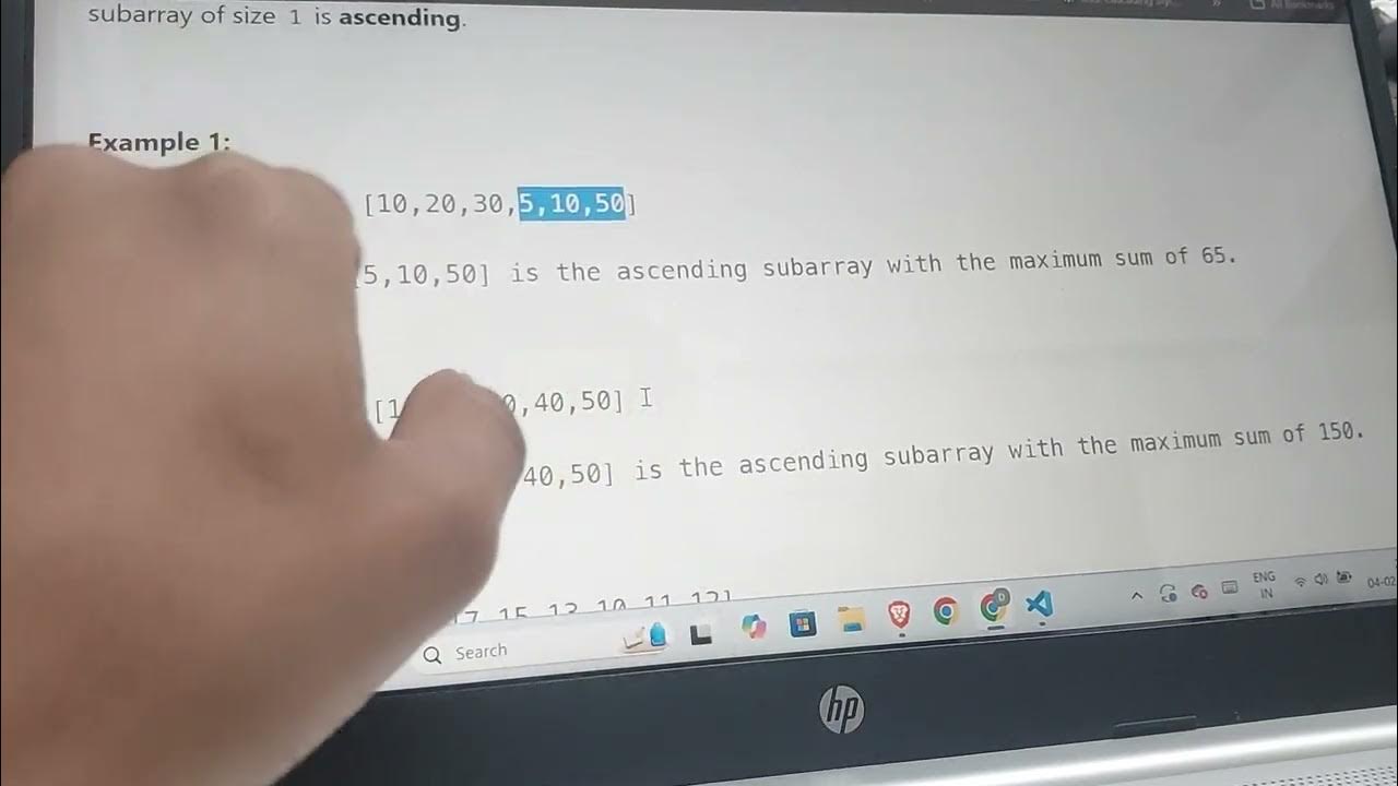 LEETCODE 1800 || MAXIMUM ASCENDING SUBAARRAY SUM #leetcode #strivers #dsa #codeforces # ...
