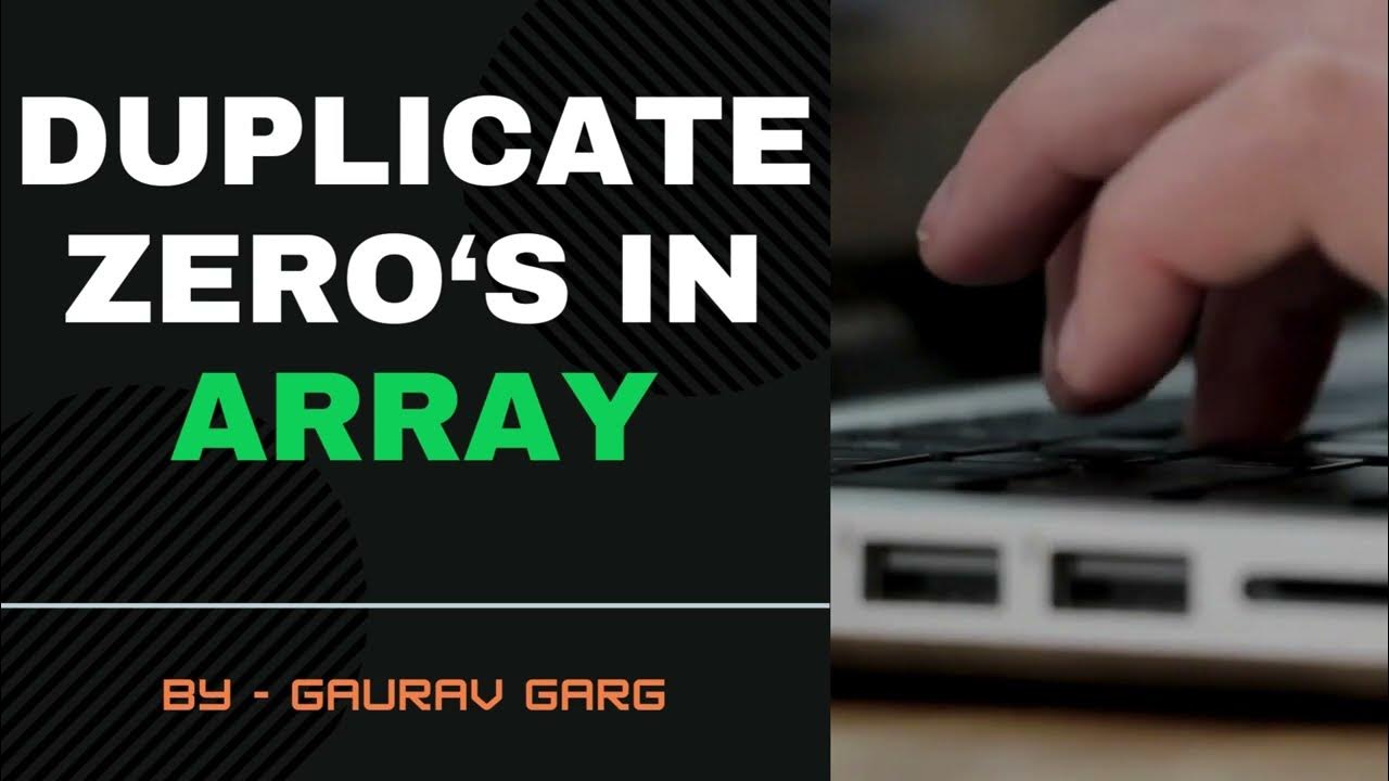 Duplicate Zeros : Leetcode Array related problem - YouTube