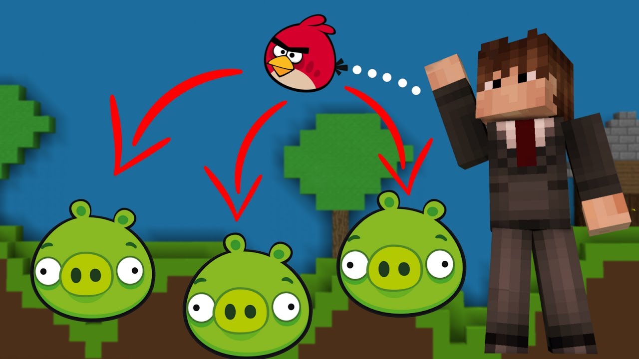 ANGRY BIRDS zbudowane w Minecraft! - YouTube