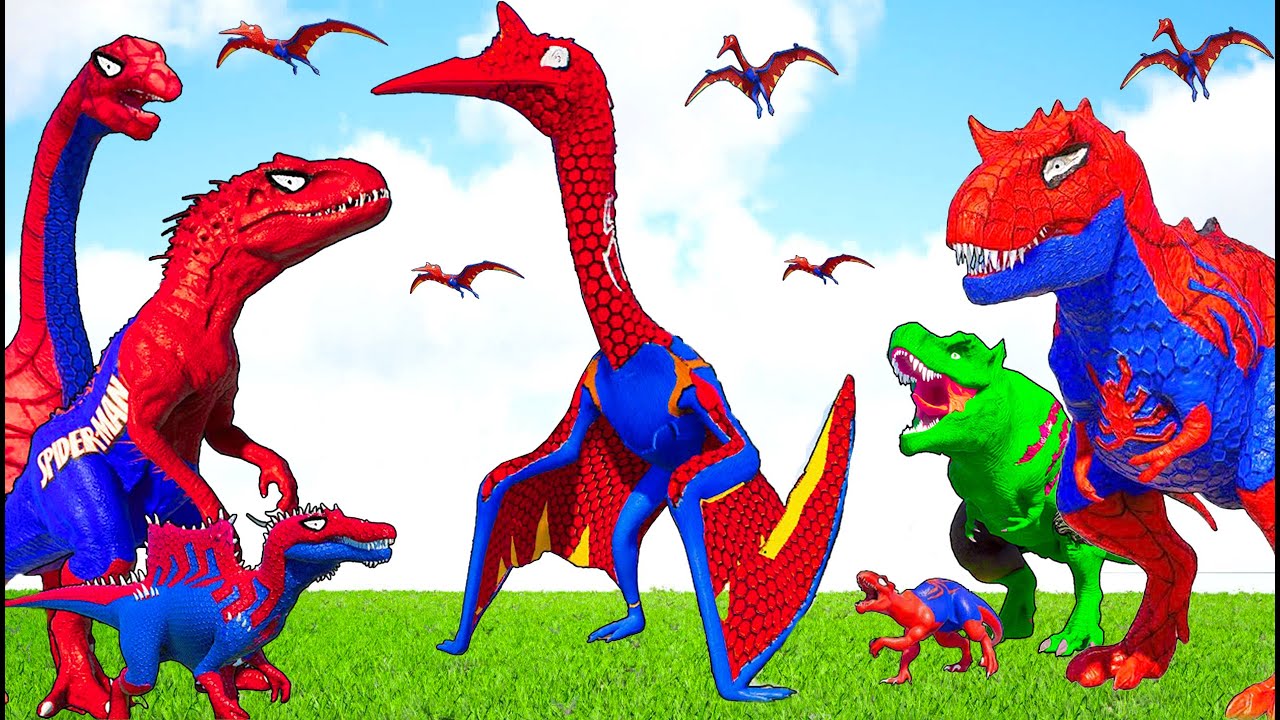 All Superheroes Spiderman Rescue Helicopter Distortus Rex From ...