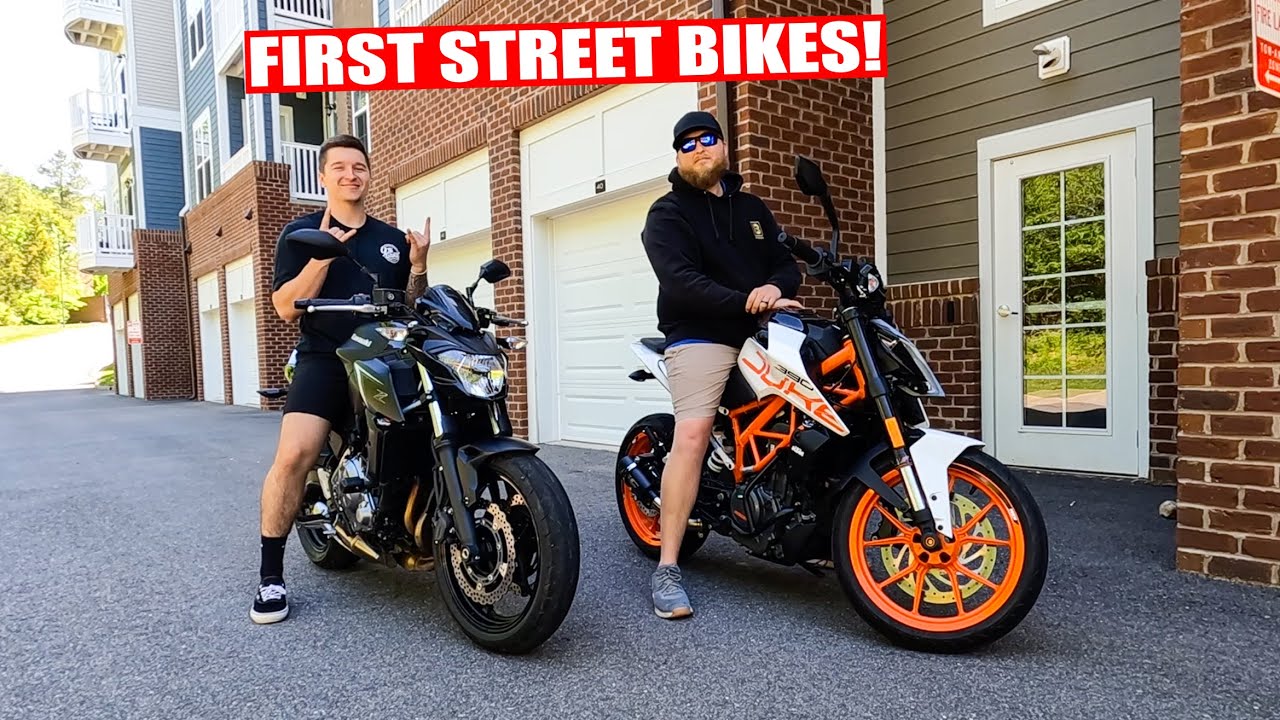 WE BOUGHT OUR FIRST STREET BIKES!! (Kawasaki z650 & KTM Duke 390) - YouTube