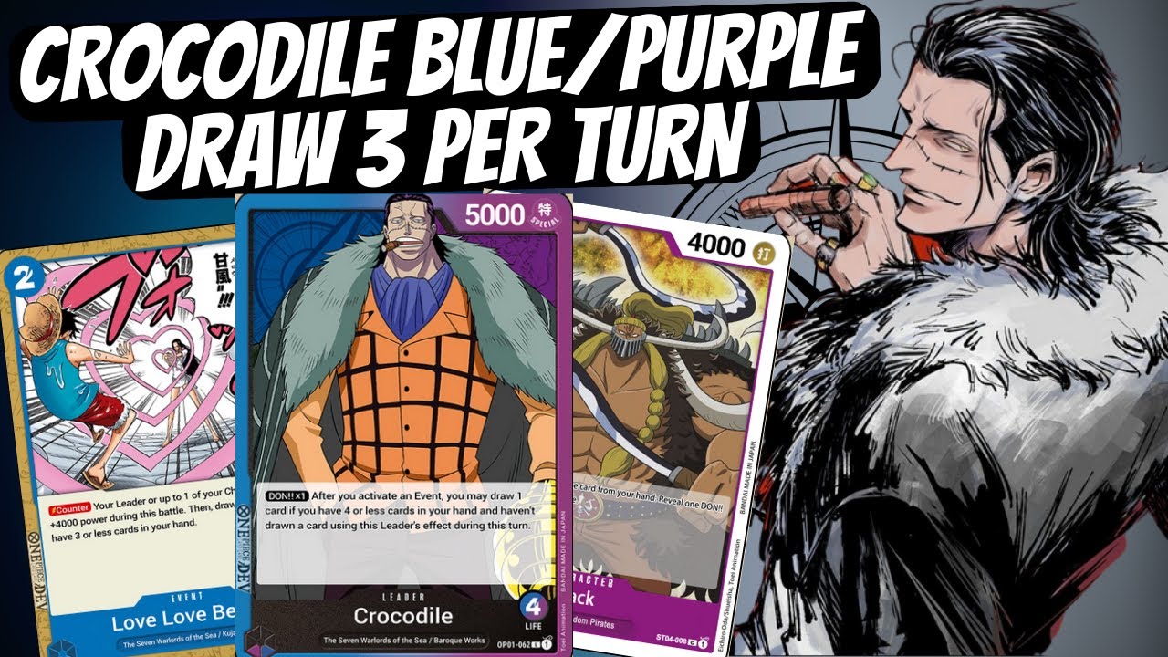 Crocodile (Blue/Purple) Deck Profile & Gameplay | One Piece Card Game ...
