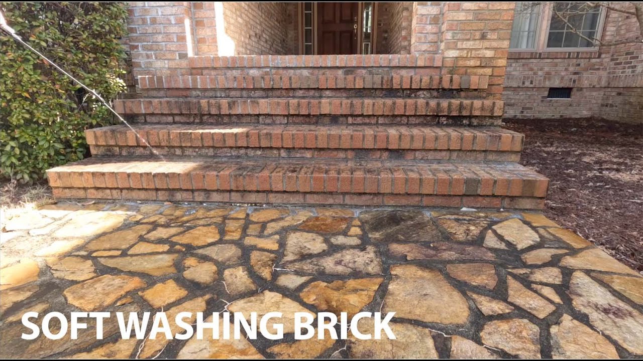 How To Soft Wash Brick - YouTube