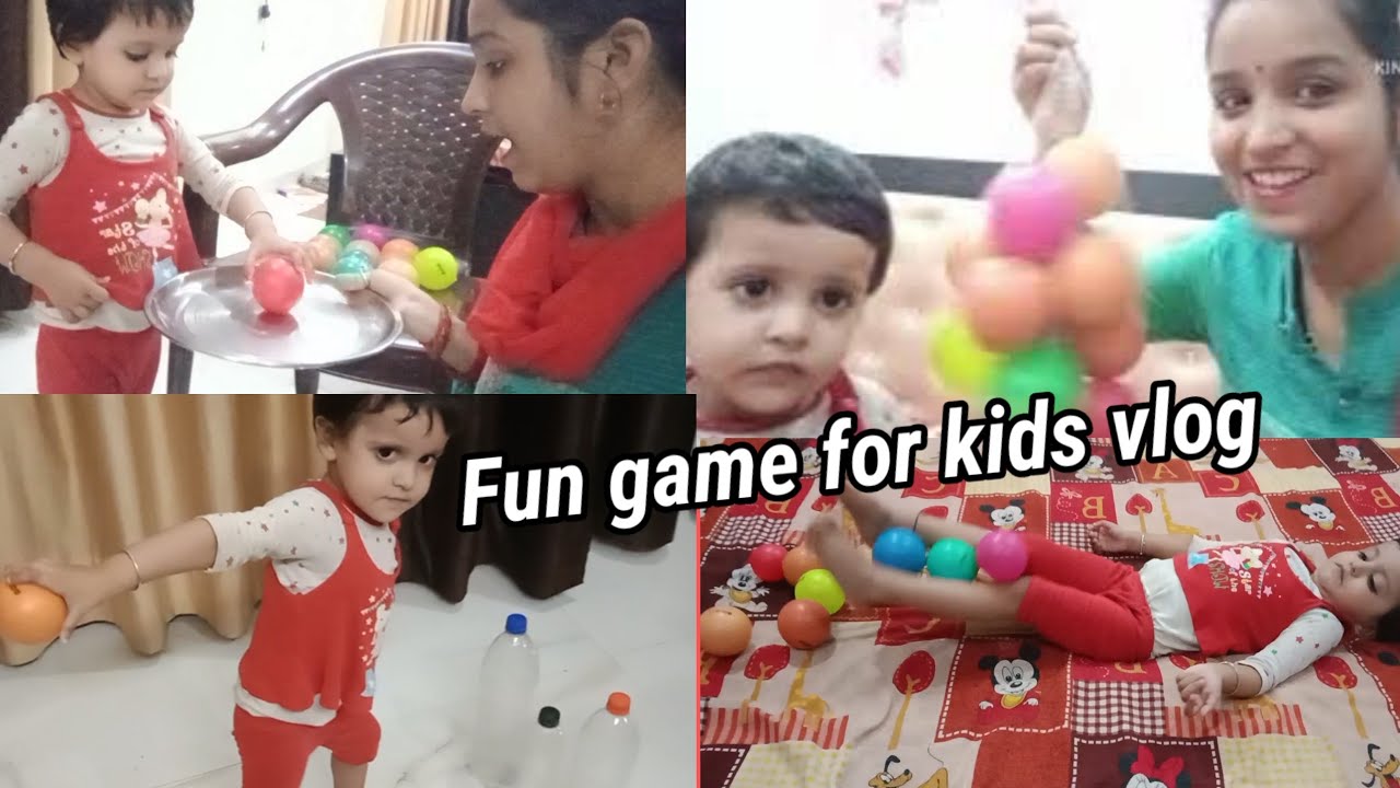 Fun game for kids with plastic ball !! Game vlog!! Fun game vlog ...