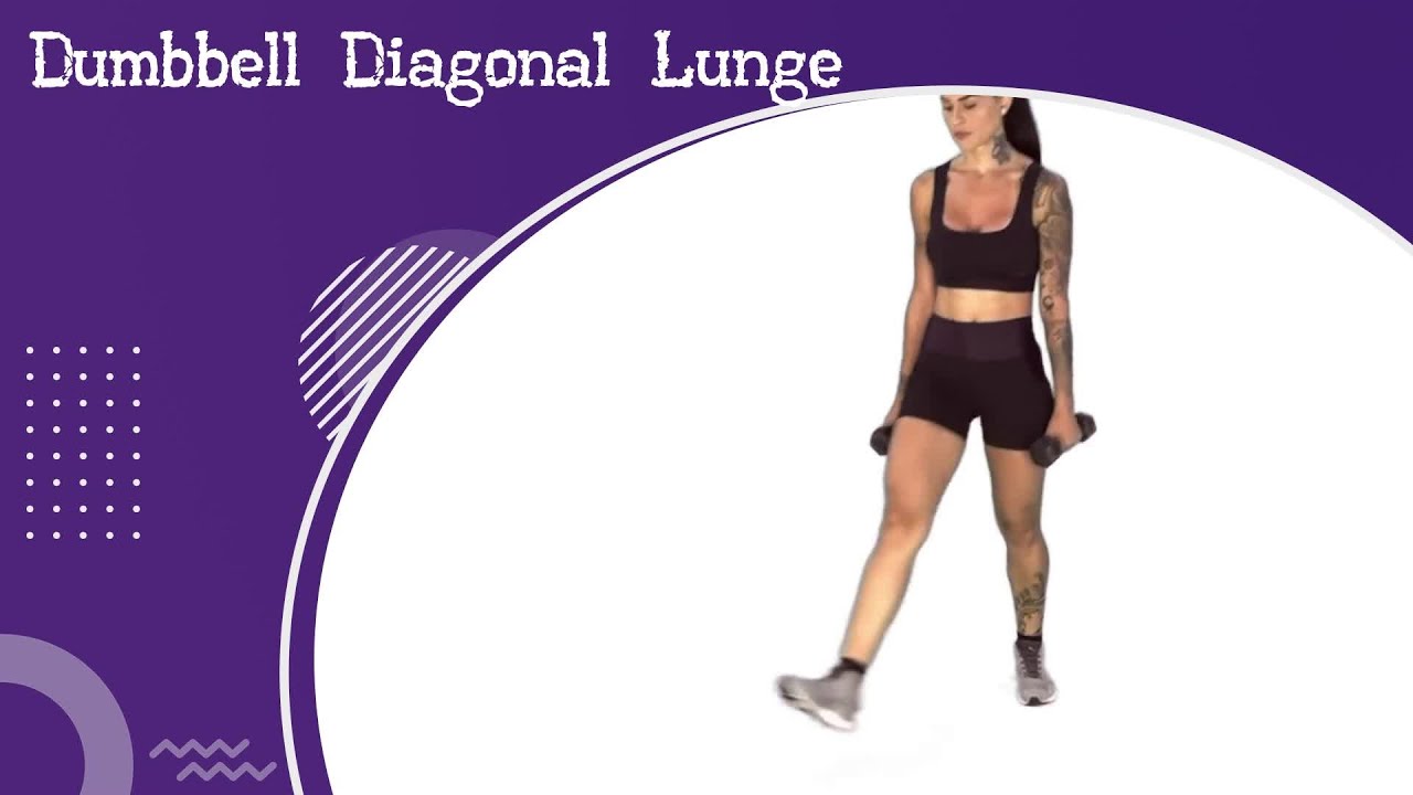 Dumbbell Diagonal Lunge - YouTube