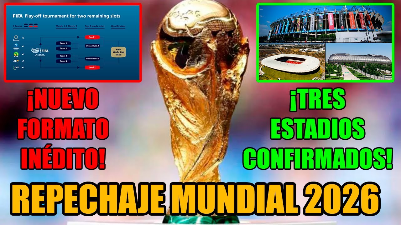 😲 ¡ÚLTIMA NOTICIA para el MUNDIAL 2026! 😲 | REPECHAJE INÉDITO | ESTADIOS CONFIRMADOS por la FIFA ...