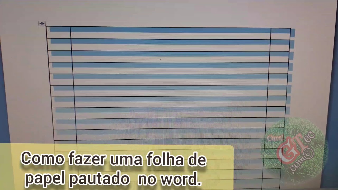 Como fazer uma folha de papel pautado no word. - YouTube