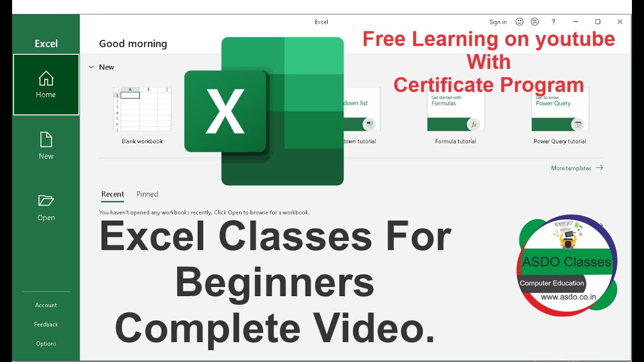 Microsoft Excel A to Z Tutorial 2021 ( हिंदी / English )Complete Excel ...