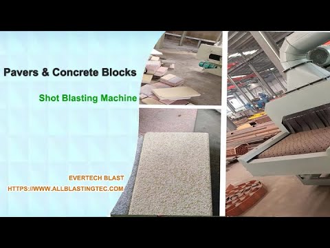 Concrete Paver, Block Shot Blasting Machine Machine Working Video - YouTube