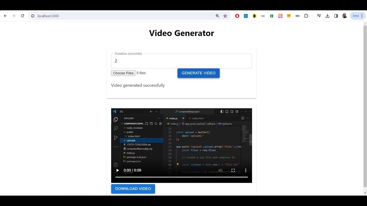 Build A Reactjs Fluent Ffmpeg Video Editor And Generator In Browser Using Nodejs And Express Youtube 