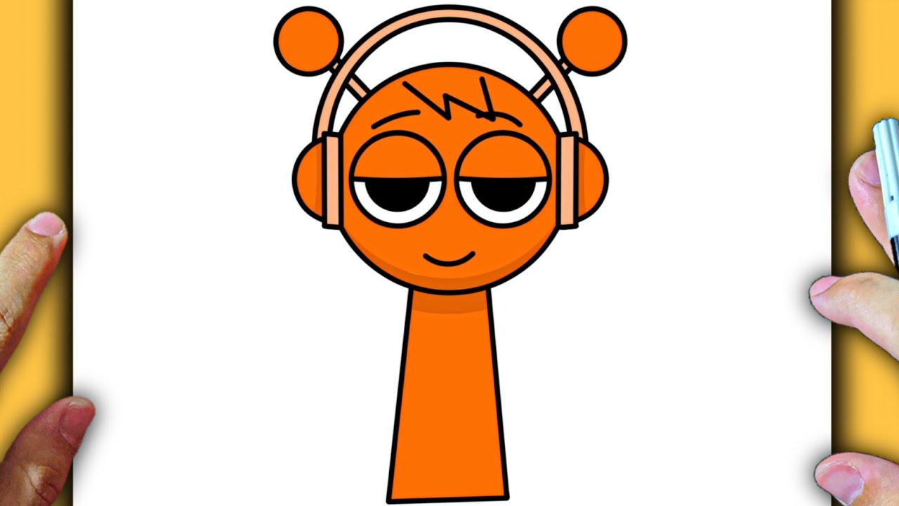 HOW TO DRAW OREN (ORANGE) FROM INCREDIBOX SPRUNKI - YouTube