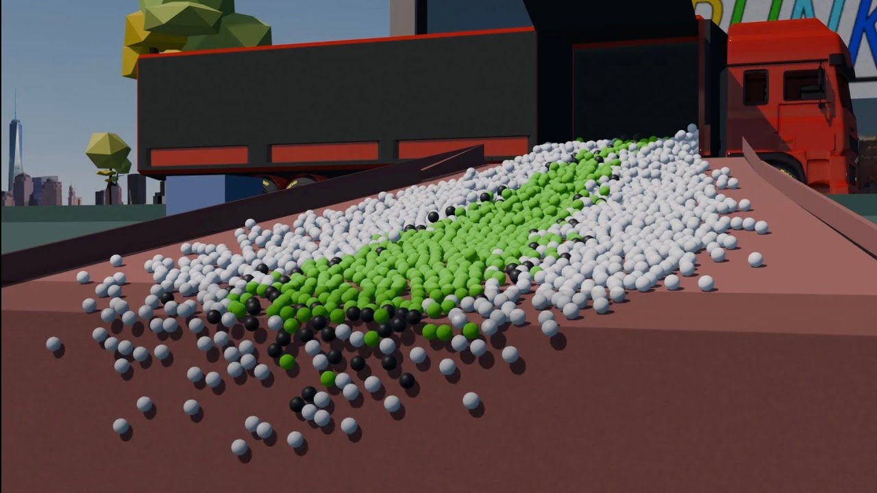 10,000 marbles draw sprunkies delivered by truck - YouTube