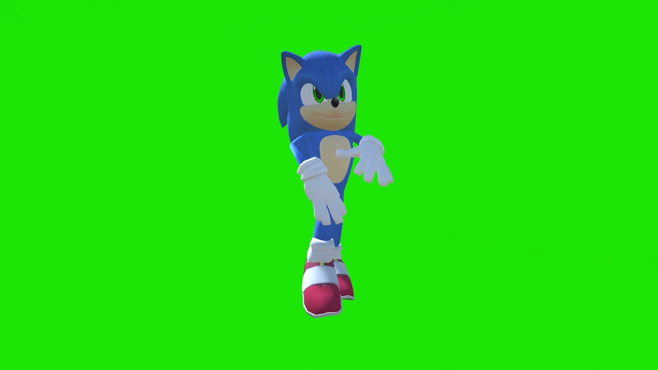 Sonic doing a default dance - Greenscreen Template - YouTube