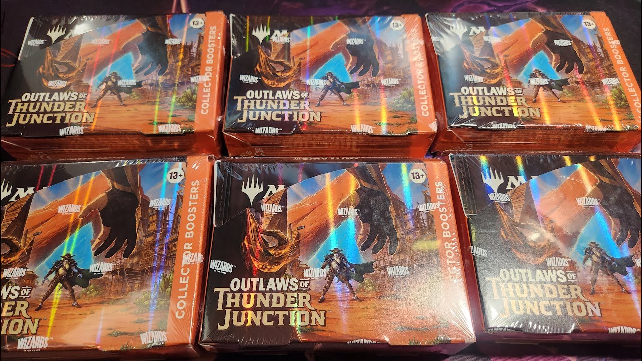 Opening a full case of MTG Thunder Junction collector boxes - YouTube