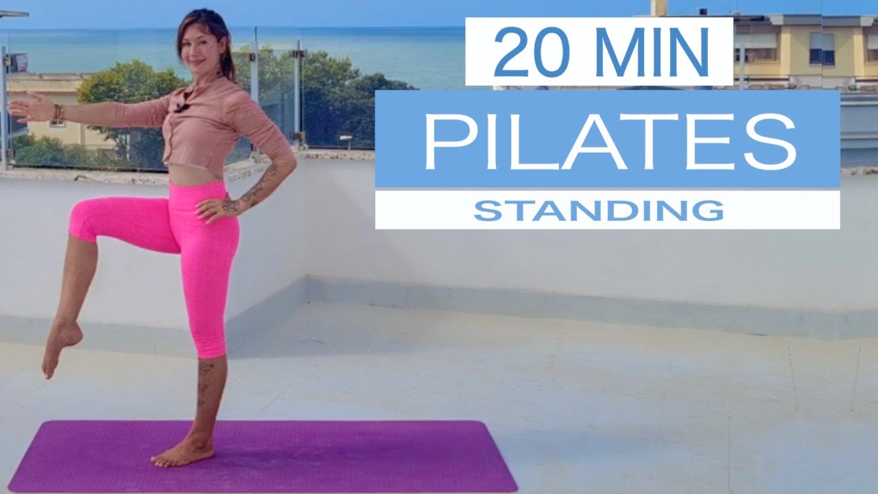 20 MIN STANDING PILATES || FullBody Work Out For Strong Back & Legs ...