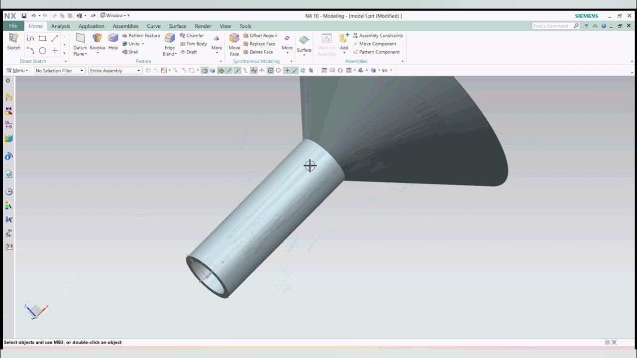Revolve || How to use Revolve Command || Siemens NX || Modeling || - YouTube