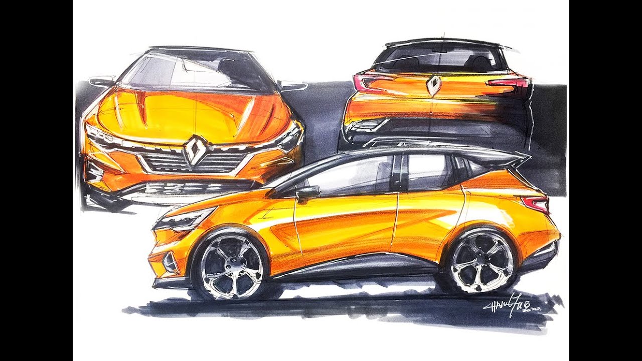 Design Sketching_EP 34_Renault Captur sketch - YouTube