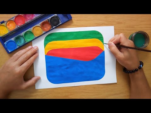 How to draw a Google Wallet logo
