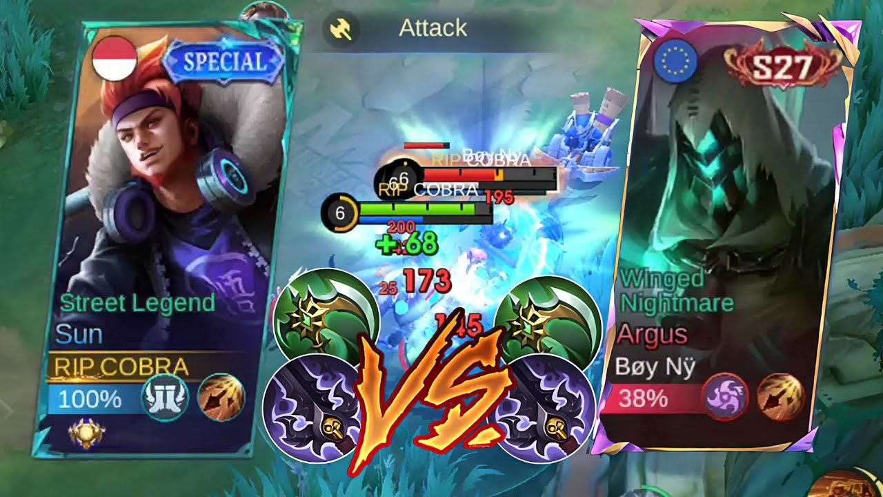 SUN COUNTER ARGUS!! SUN EXP LAND #gameplayvideo #mobilelegends #mlbb # ...