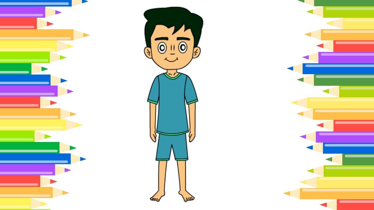 Happy Boy Cartoon Drawing | Easy Pencil Sketch Tutorial | Step by Step ...