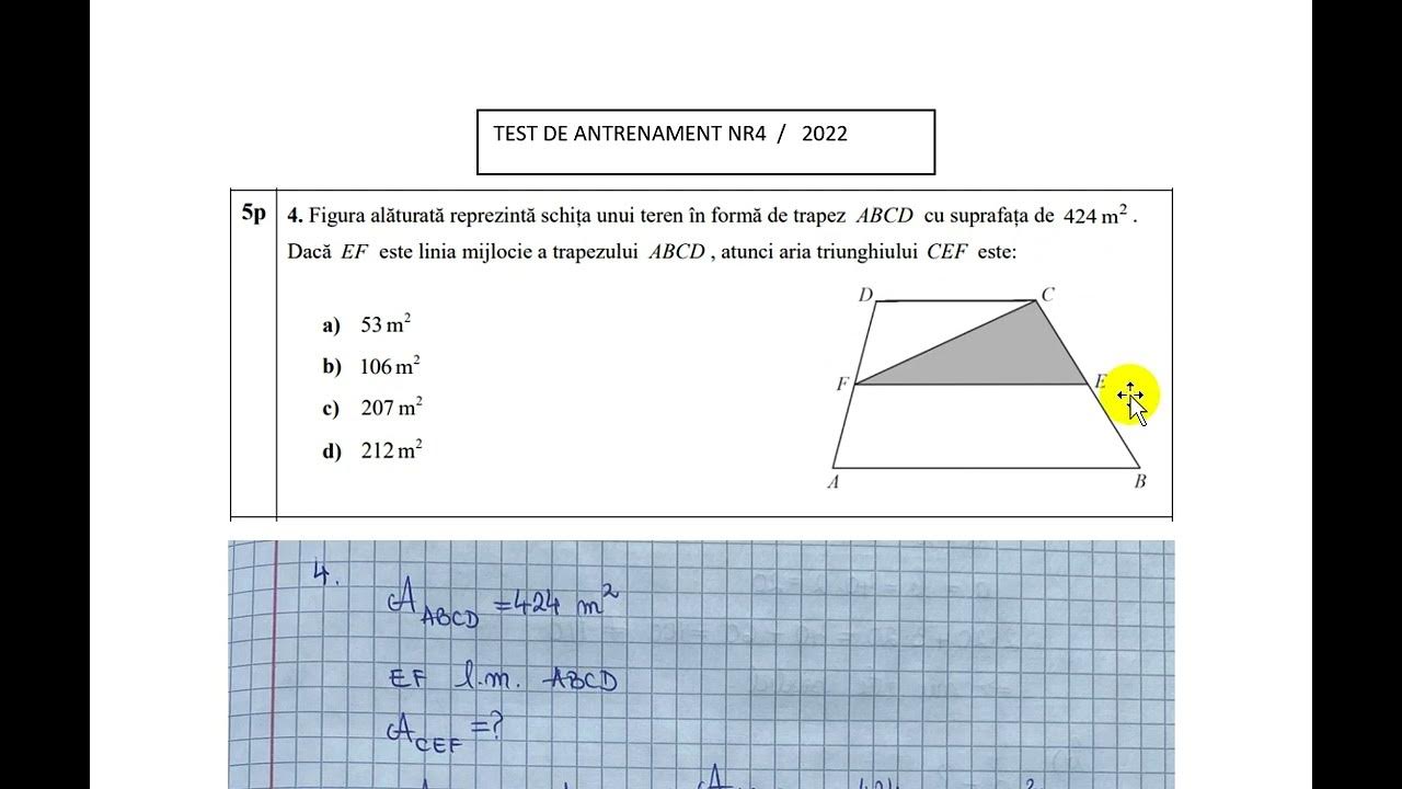 Figura Al turat Reprezint Schi a Unui Teren n Form De Trapez ABCD figura-al-turat-reprezint-schi-a-unui-teren-n-form-de-trapez-abcd