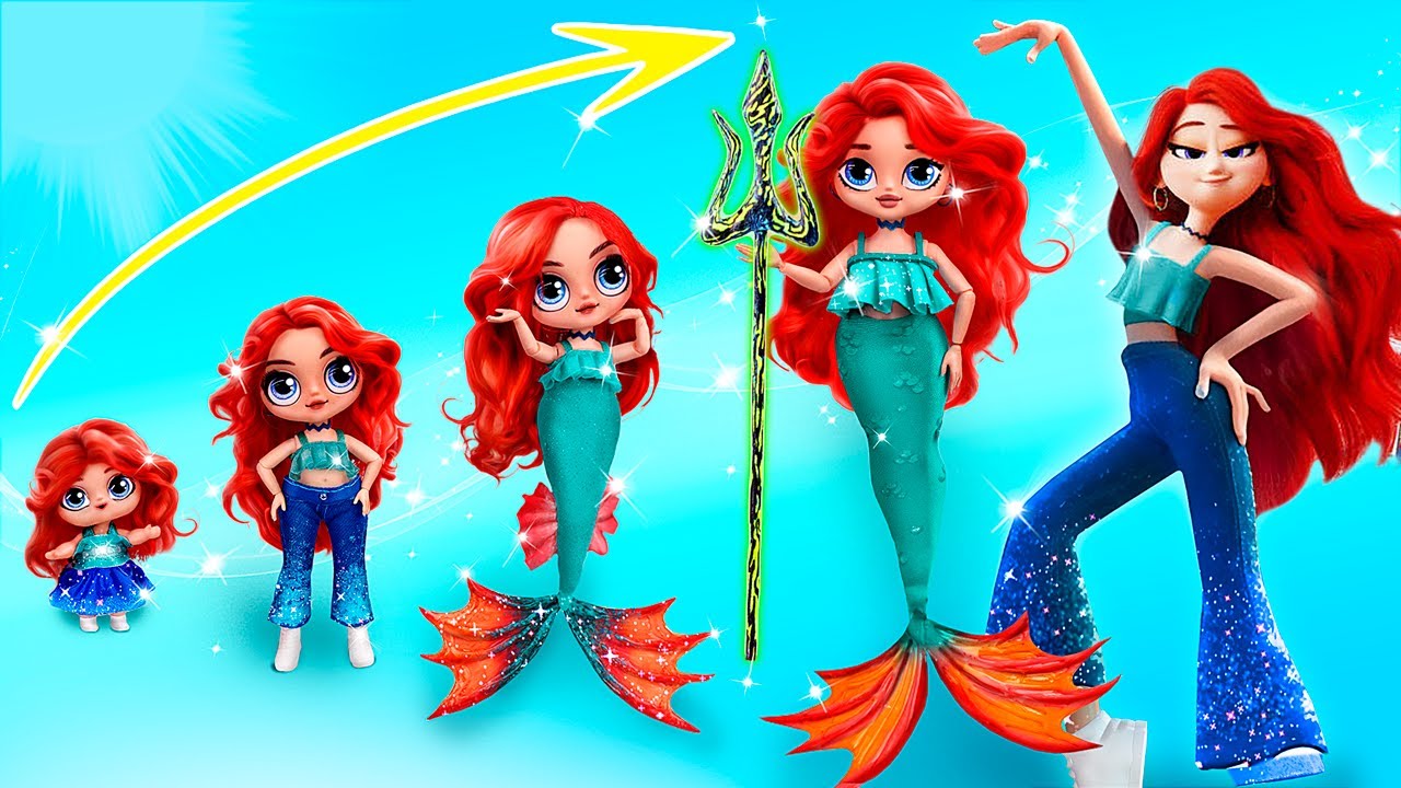 Mermaid Chelsea is Growing Up! 30 LOL OMG DIYs - YouTube