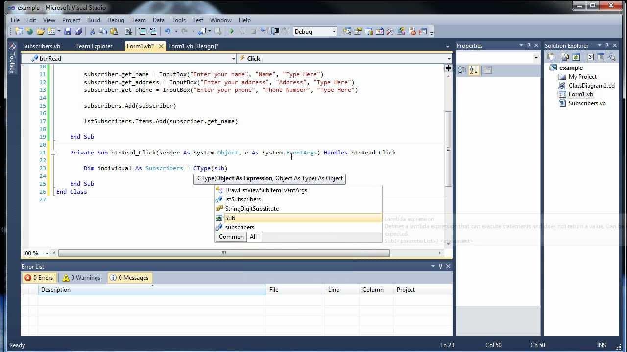 Visual Basic Tutorial 22 - Collections - YouTube