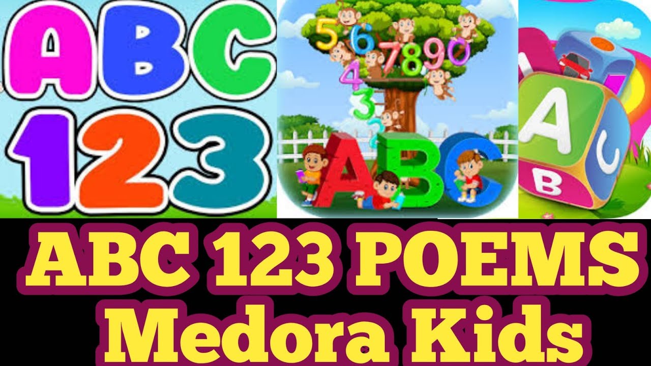 ABC poems | 123 poems| cartoon | medora kids #poems #cartoons# ...