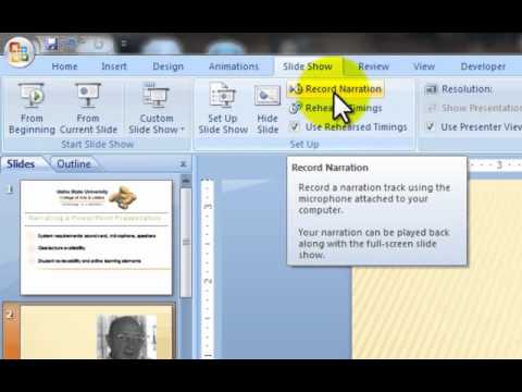 PowerPoint - Add Narration - YouTube