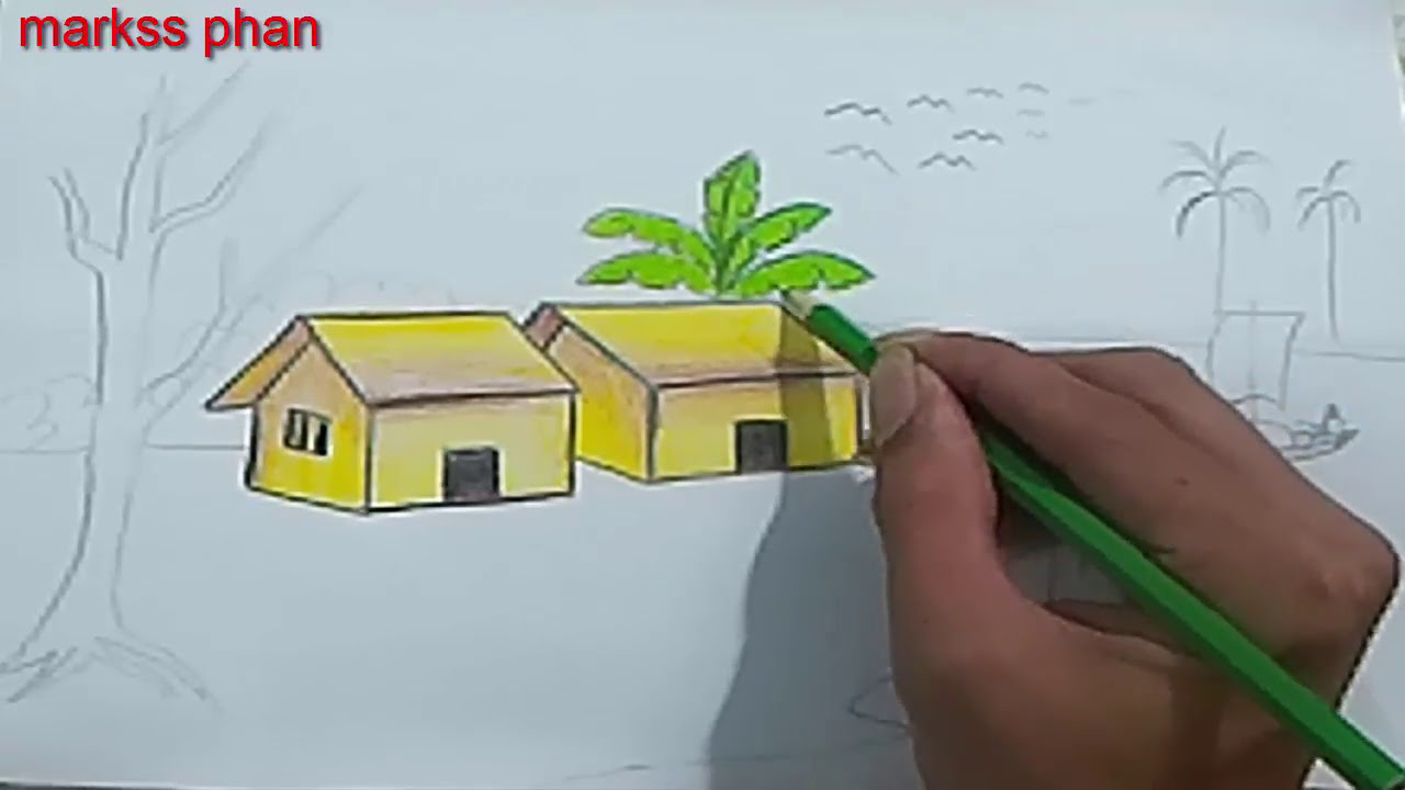 How to draw scenery of Light and shadow by Pencil sketch | Landscape ...