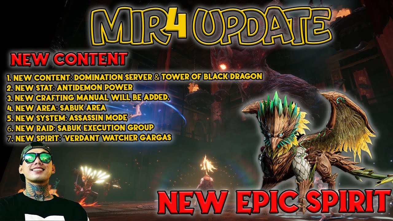 Mir4- New UPDATE! New Domination Server, Black Dragon Tower! New Area, New Epic Spirit! New Raid ...