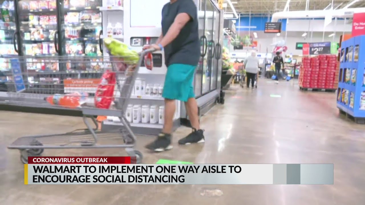 Walmart to implement one-way aisles to encourage social distancing ...
