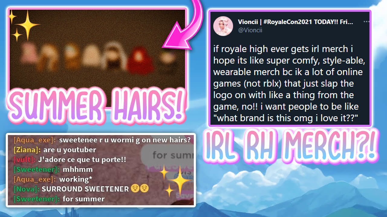🌴NEW SUMMER HAIRS COMING SOON! NEW SET + IRL MERCH! Royale High Tea ...