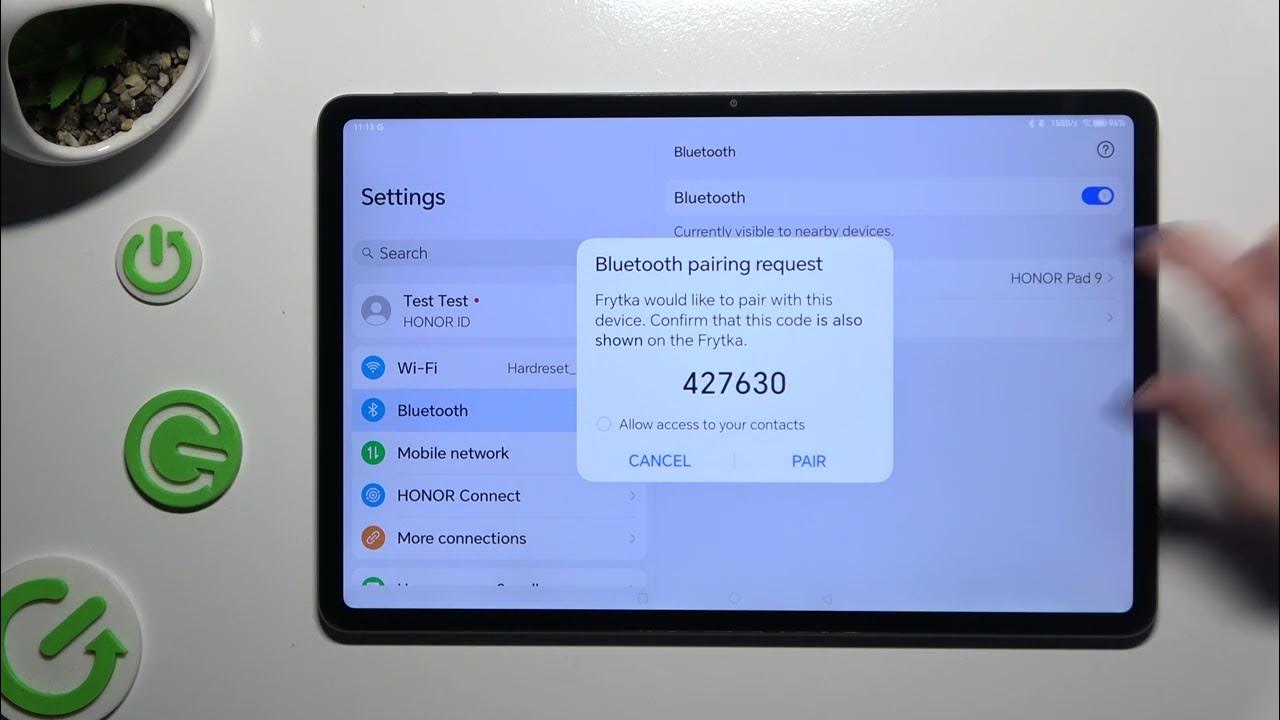 How to Connect Bluetooth Device to Honor Pad 9 - Establish Bluetooth Connection - YouTube