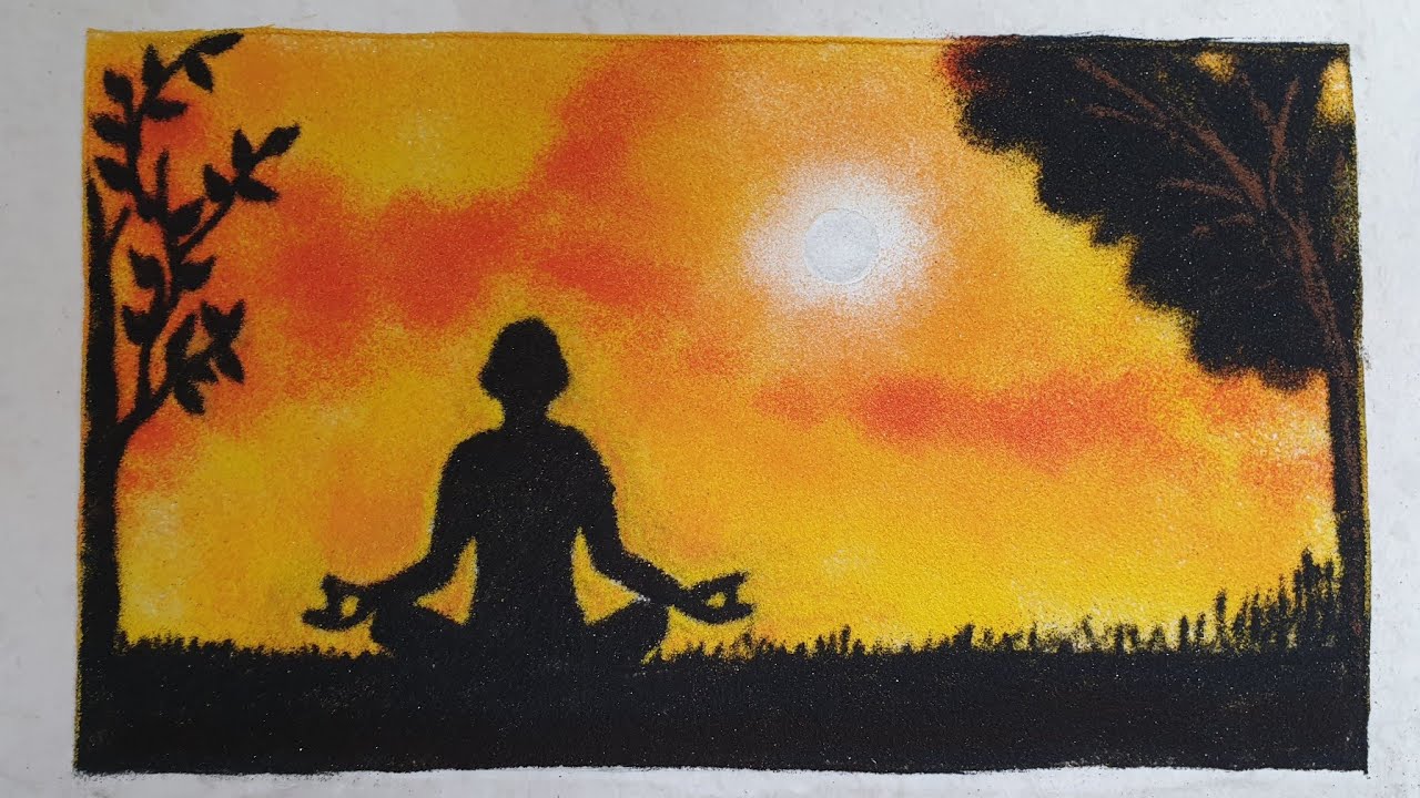 International Yoga Day: 21 June rangoli - YouTube