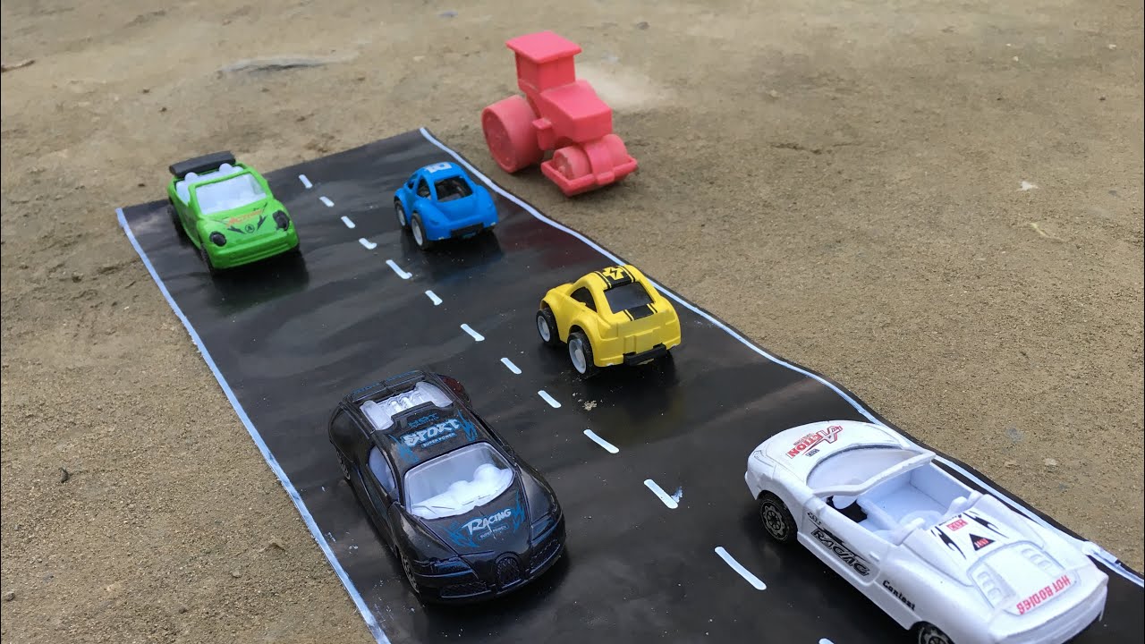 Mini road How to make road | With roller | for traffic cars | amazing ...