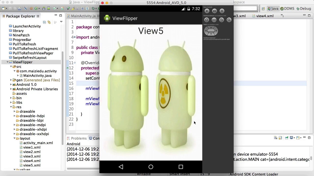Android 高级Ui12 11 使用系统控件ViewFlipper实现手指左右滑屏切换页面 - YouTube