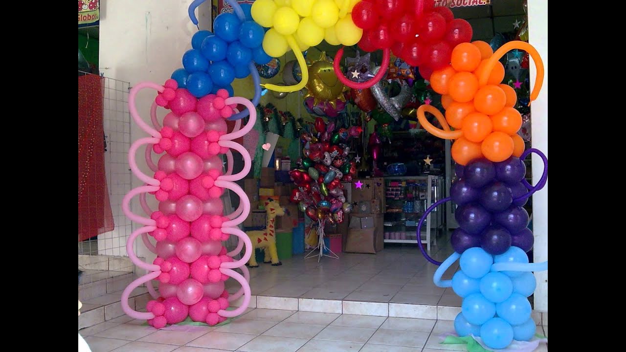 MUNDO MAGICO DECORACION CON GLOBOS - YouTube