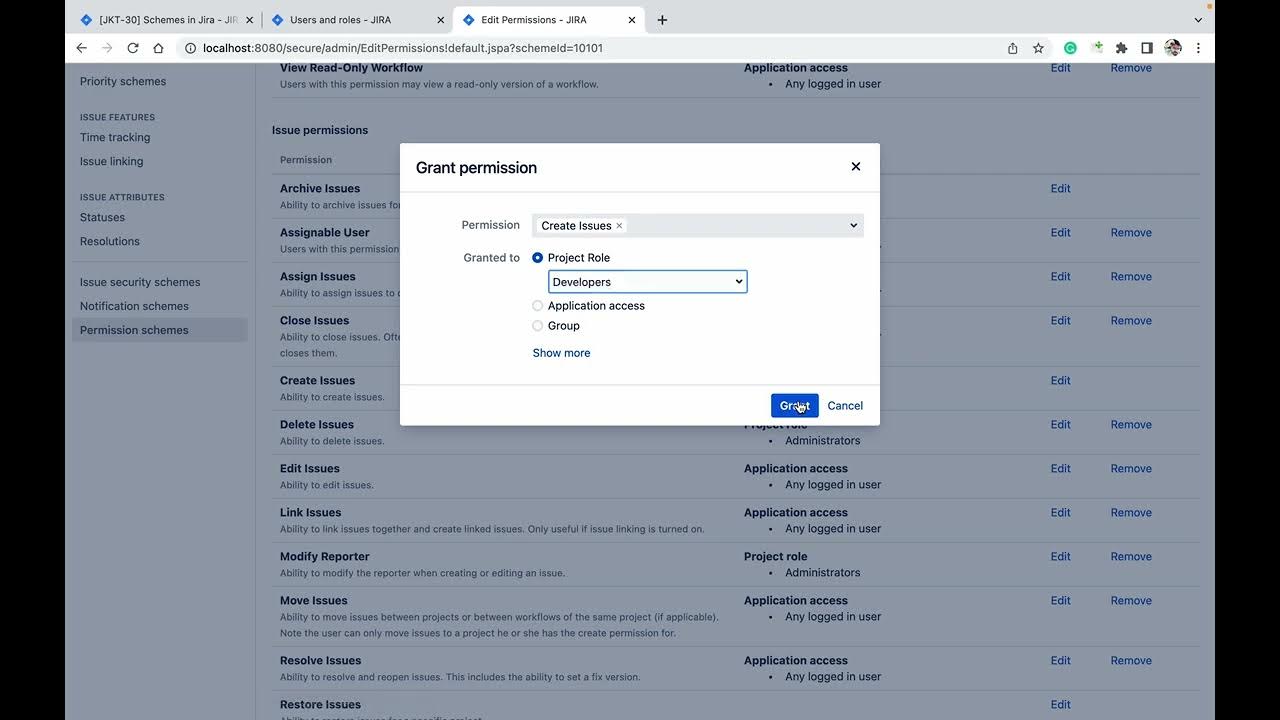 Permission scheme in Jira #Jira - YouTube