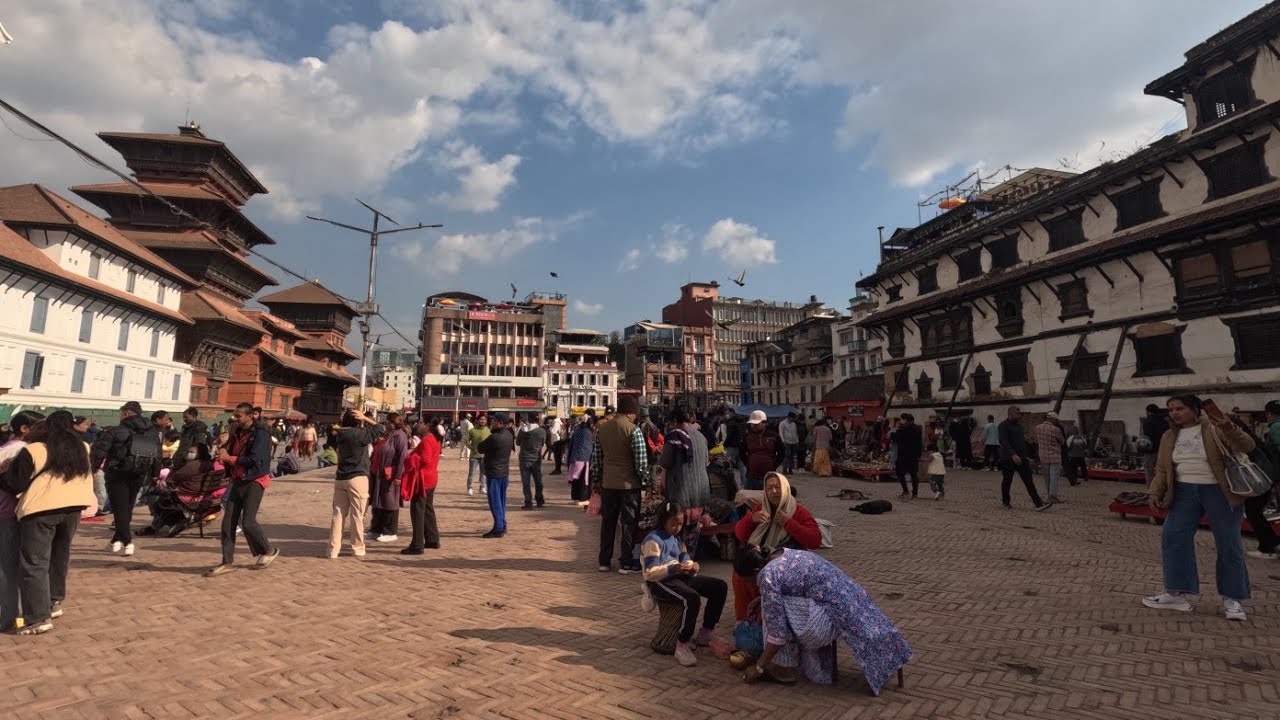 Bsantapur Durbar Square Walks | 4K Walking Tour in Bsantapur, Kathmandu ...